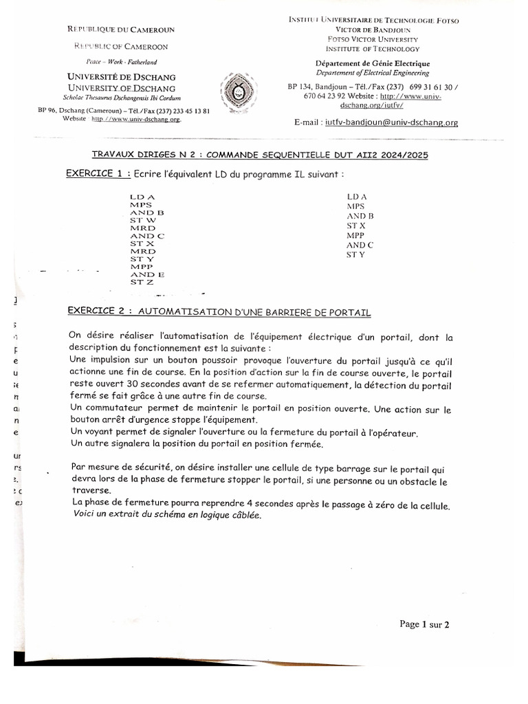 TD 2 Commande Séquentielle | PDF