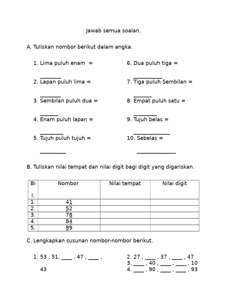 Soalan Matematik Pendidikan Khas | PDF