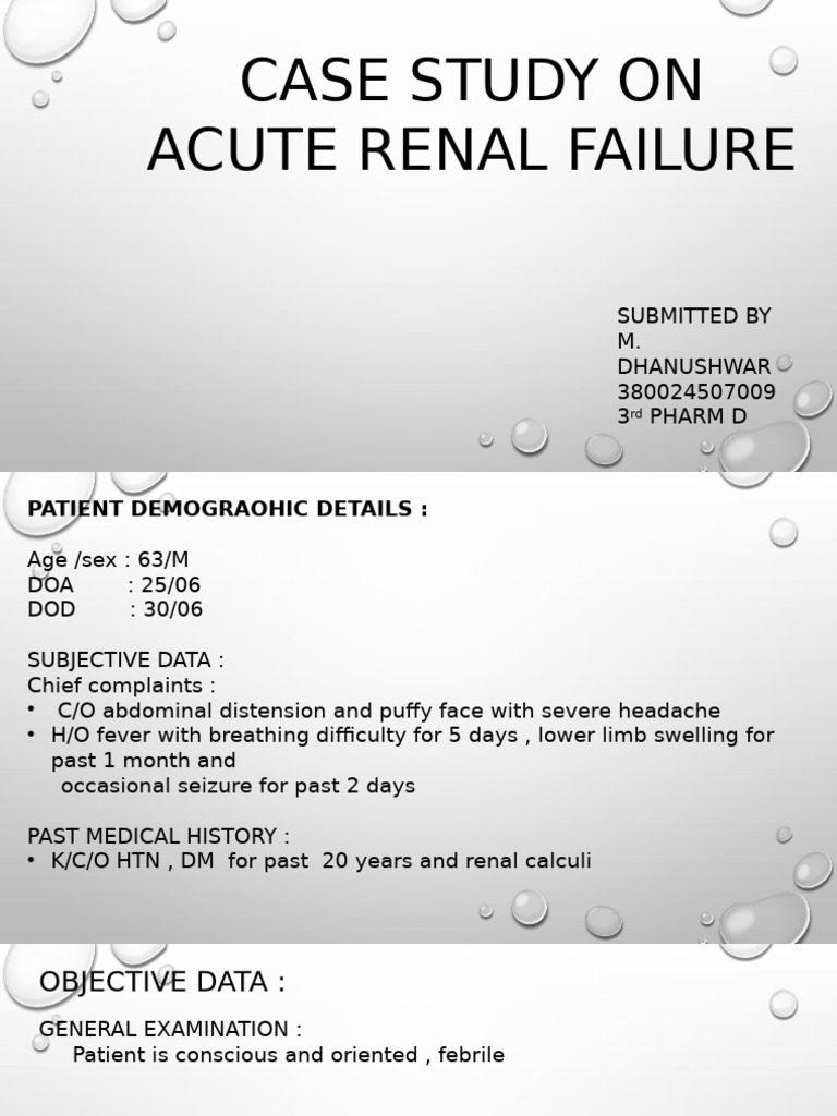 Acute Renal Failure Case Study | PDF