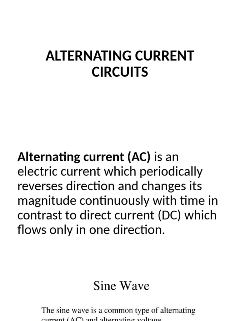 ALTERNATING-CURRENT-CIRCUITS | PDF | Electrical Network | Capacitor