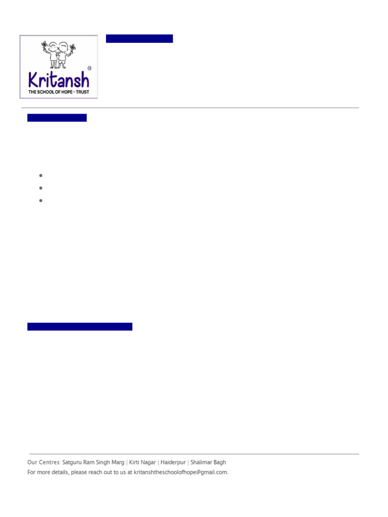 Kritansh Code of Conduct 2023 | PDF | Volunteering