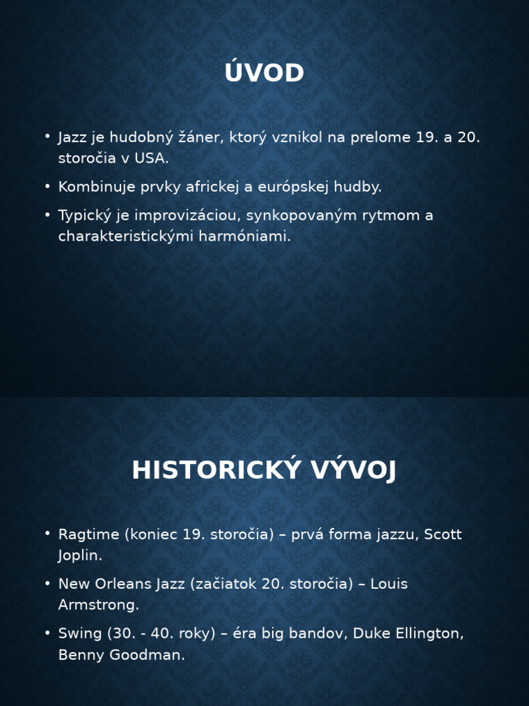 Jazz Prezentacia | PDF