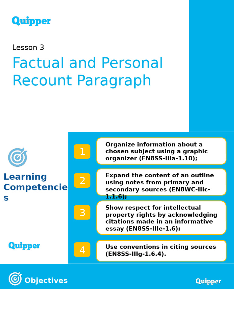 Writing Factual and Personal Recounts | PDF | Human Communication