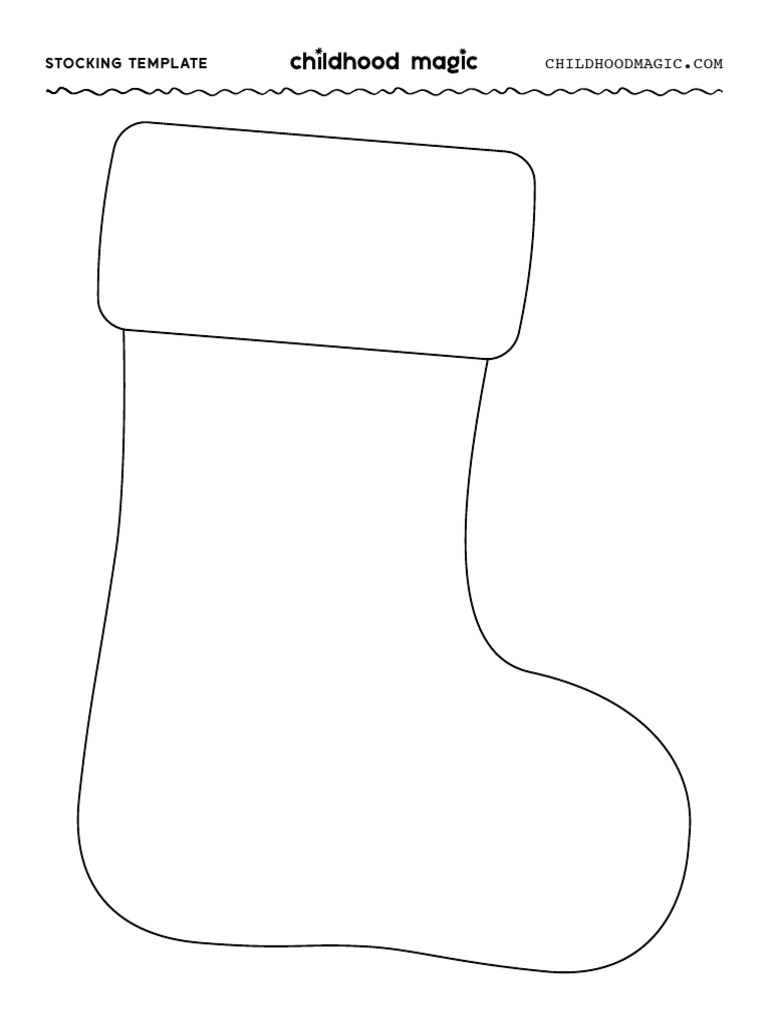 Childhood Magic Stocking Template Printable Set | PDF