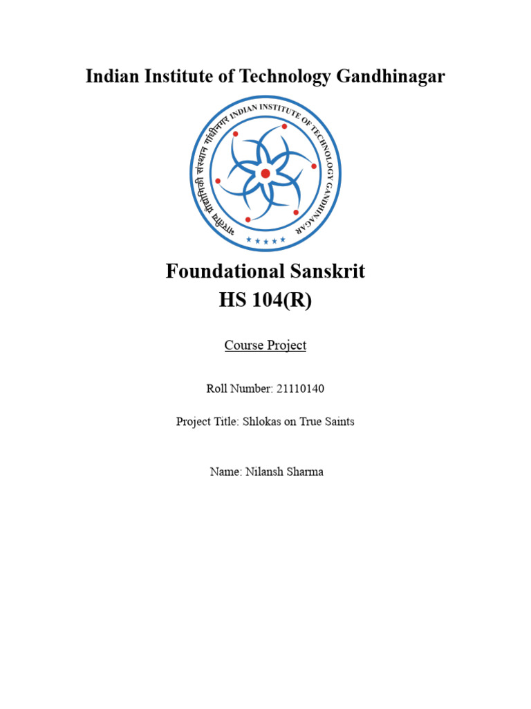 Sanskrit Project | PDF