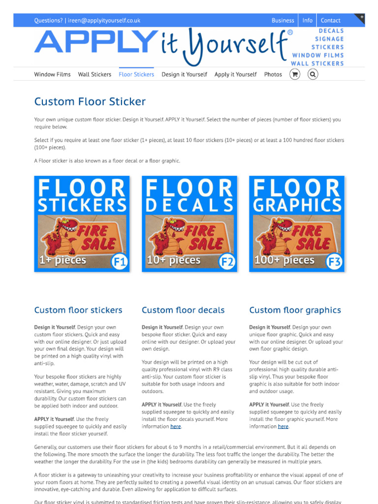 Floor Sticker Application Procedure | PDF