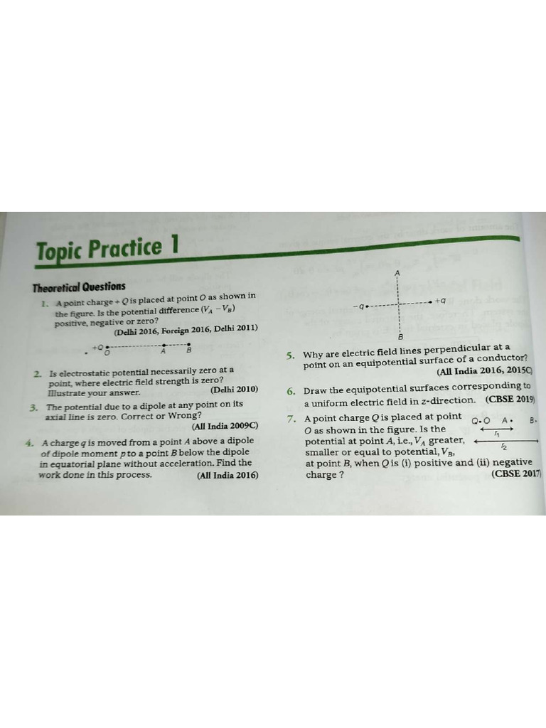 Chapter 2 To 6 Physics Class 12th PYQs Cbse Board | PDF