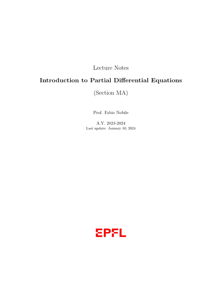 PDE's | PDF | Partial Differential Equation | Mathematical Analysis