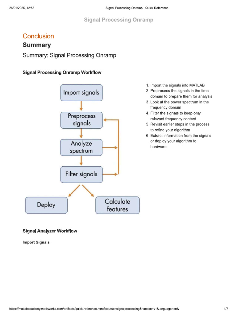 Signal Processing Onramp | PDF