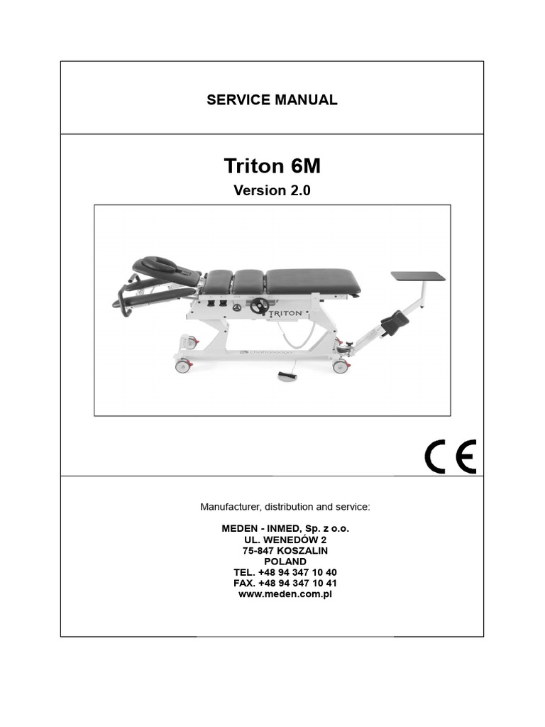 TRITON 6M Traction table - Service Manual r02 | PDF | Electrical ...