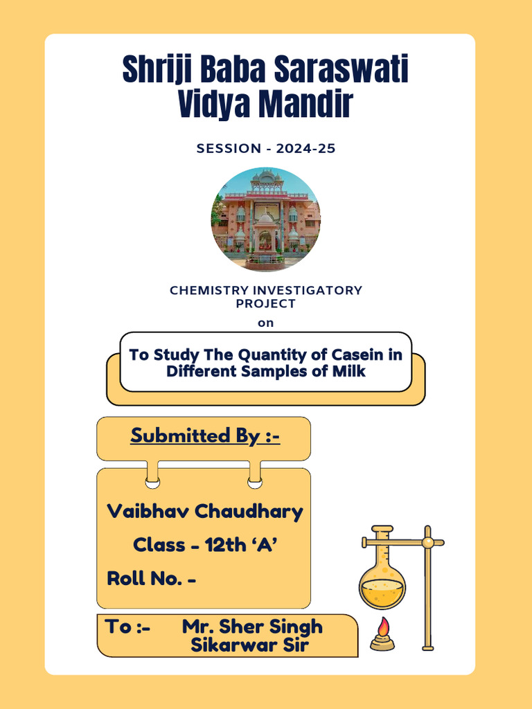 Casein Quantity in Milk Samples | PDF | Milk | Precipitation (Chemistry)