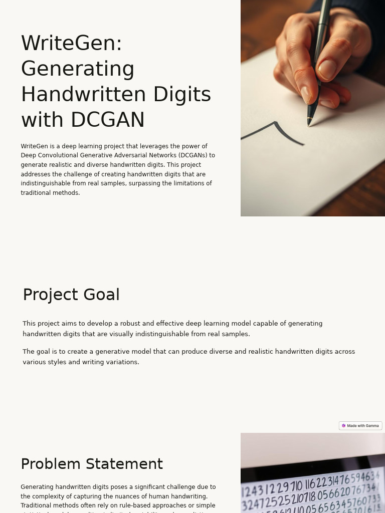 WriteGen Generating Handwritten Digits With DCGAN | PDF | Deep Learning | Computing