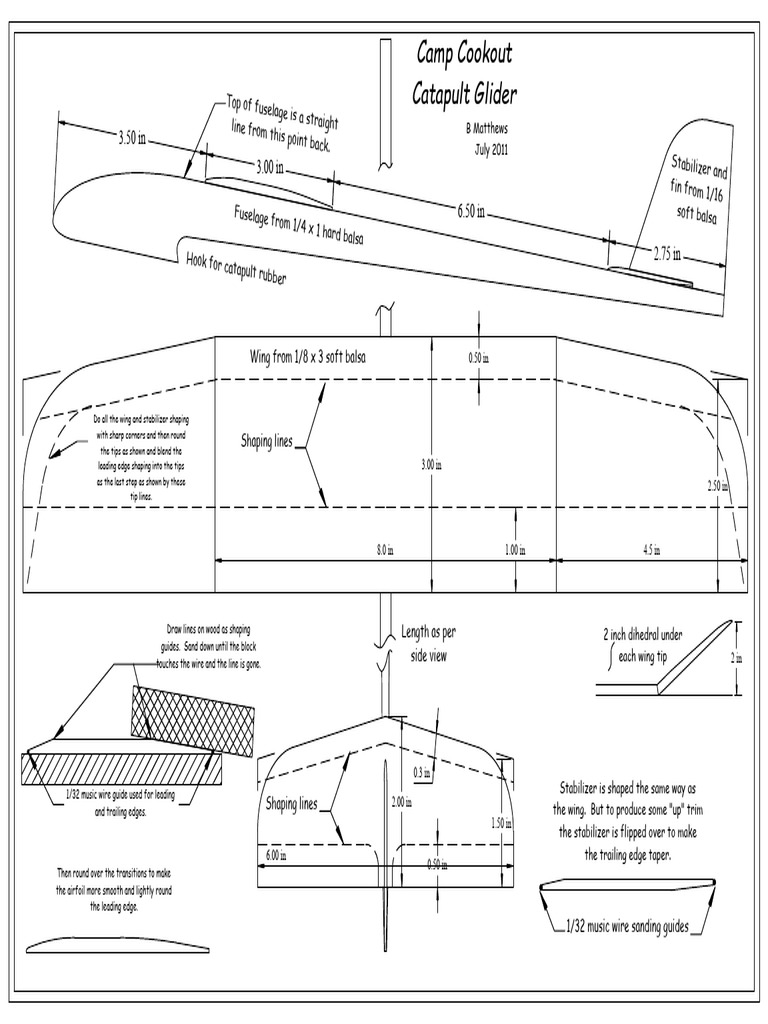 Camp Cookout Catapult Glider Oz13985 | PDF | Wing Configurations | Aviation