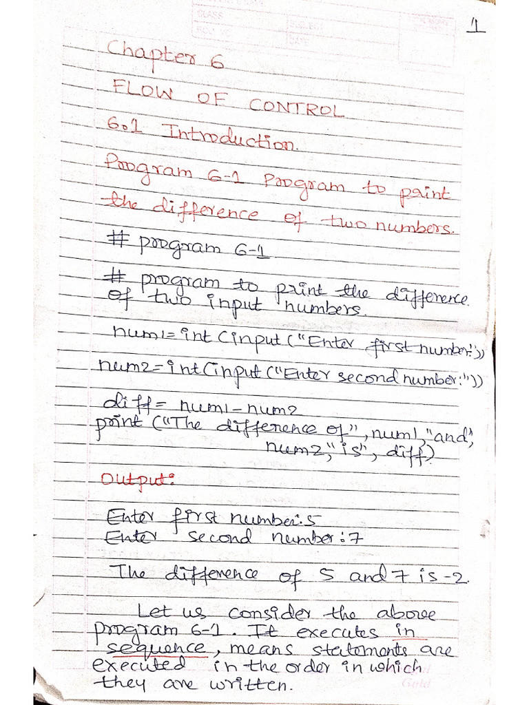 Chapter-6 Flow of Control | PDF