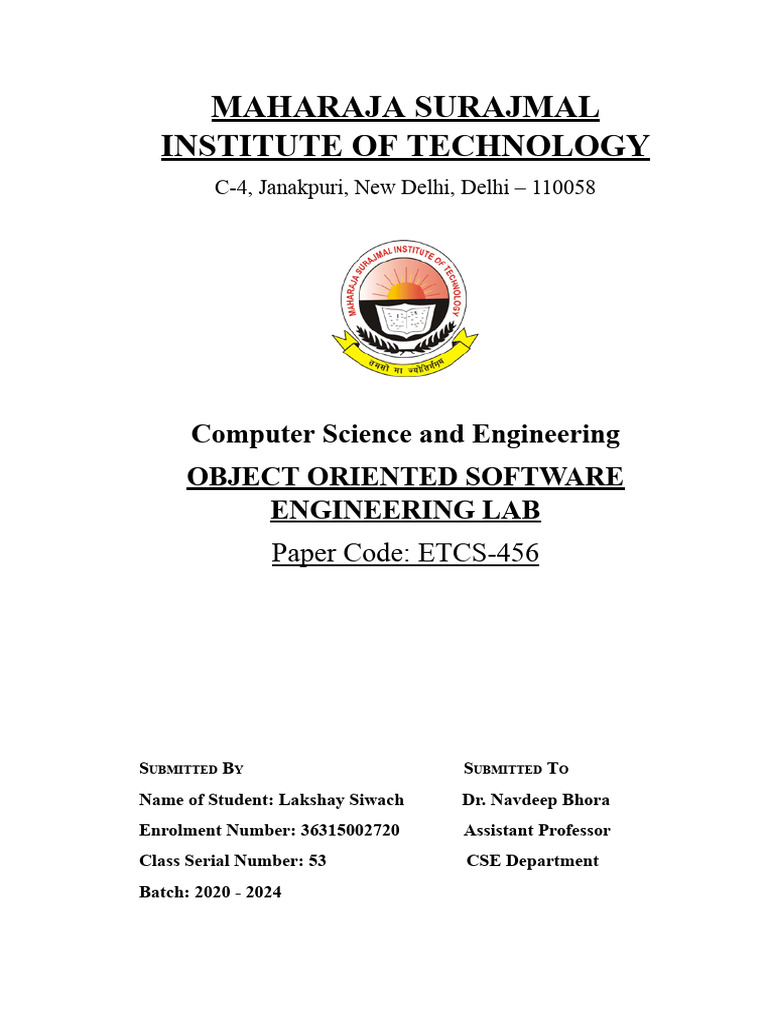 File Front Page OOSE | PDF