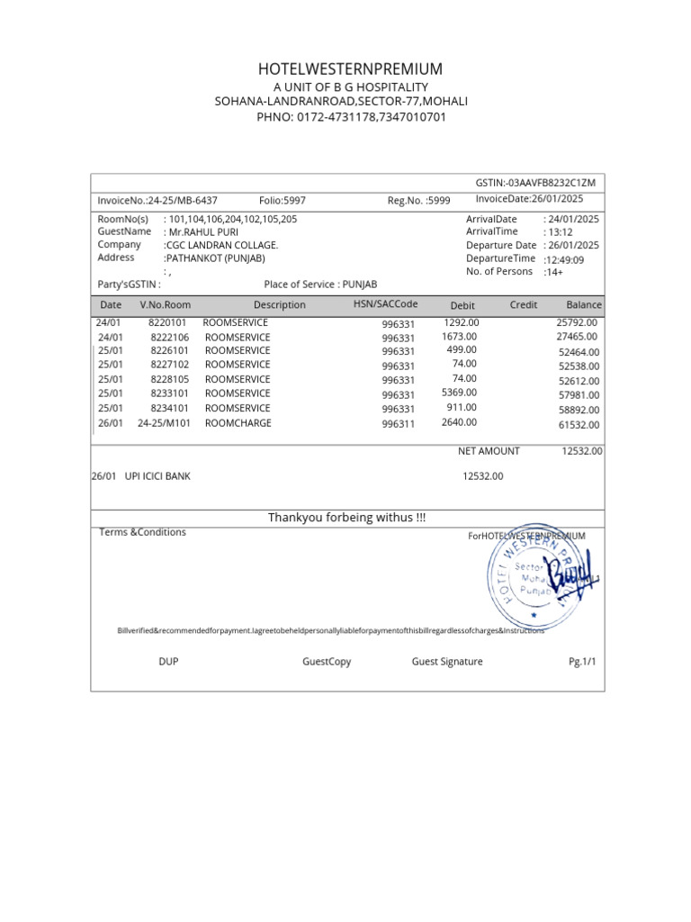 Western Permium FOOD INVOICE PDF | PDF
