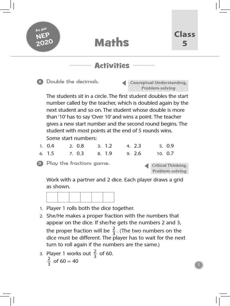 639182efc52df Maths Activities Booklet Book 5 | PDF | Area | Mathematics