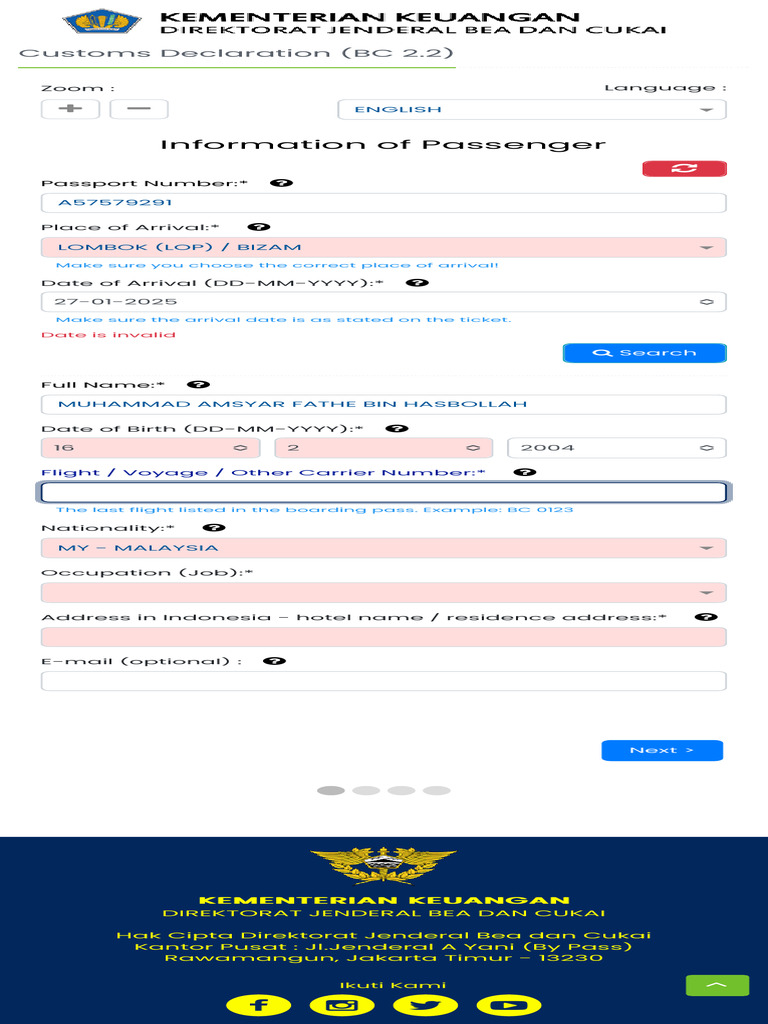Indonesian Customs Declaration (E-CD) | PDF