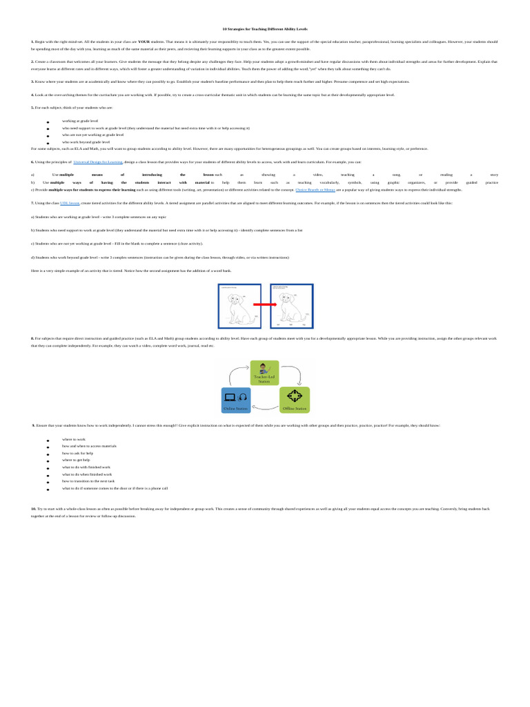 10 Strategies For Teaching Different Ability Levels | PDF | Learning ...