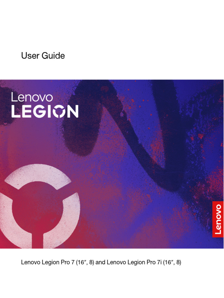 Lenovo Legion Pro 7 User Guide | PDF
