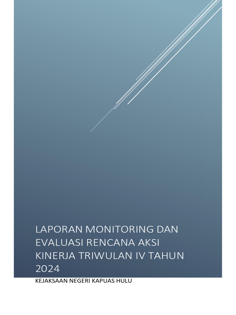 Laporan Monev Triwulan IV | PDF