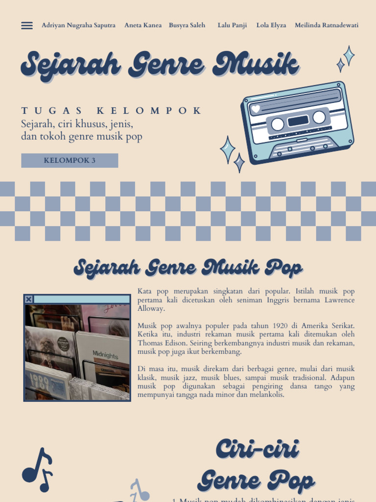 Sejarah dan Ciri Genre Musik Pop | PDF