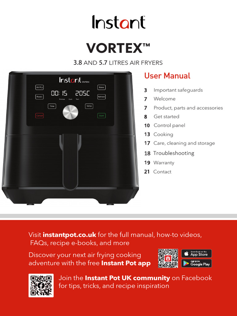 Combined-Vortex-4-6-User-Manual-1 | PDF | Cooking | Kitchen Stove
