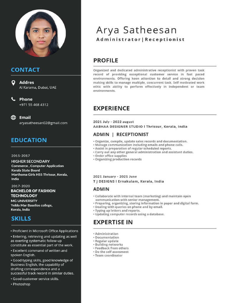 Arya Satheesan CV A | PDF