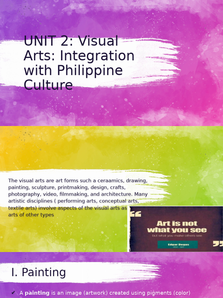 Unit 2 - Visual Arts Integration With Philippine Culture | PDF ...