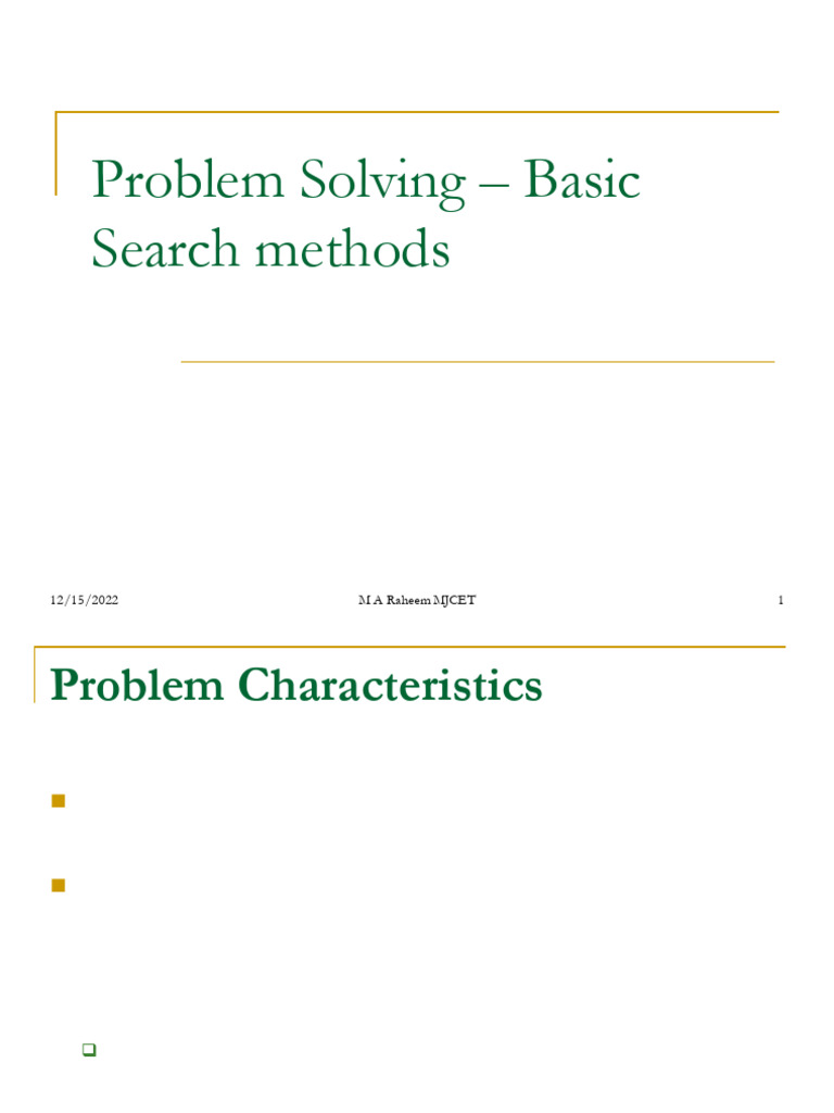 2 Problem Searching Methods | PDF | Artificial Intelligence ...