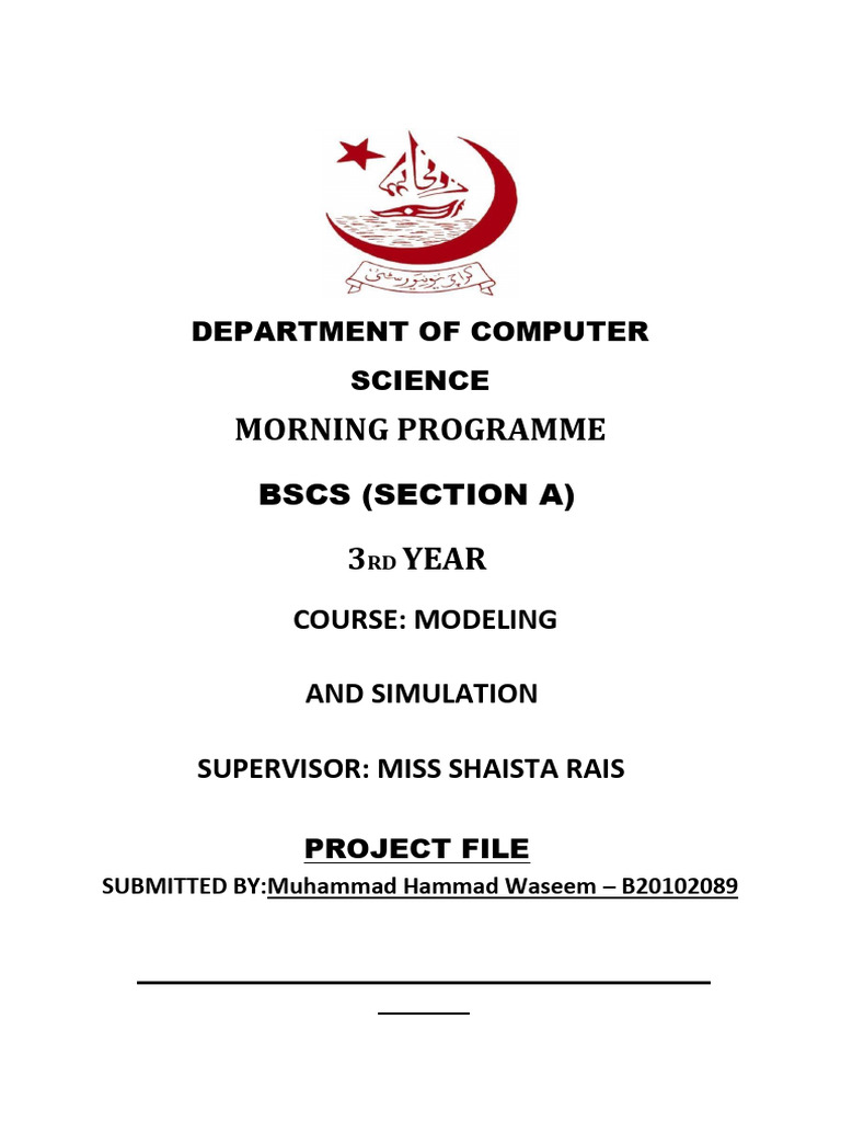 Hammad Project File (B20102089) | PDF | Simulation | Mathematical ...