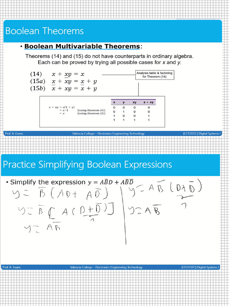 Boolean Theorem | PDF