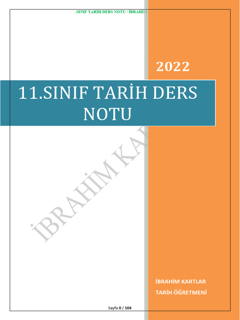 11.Sinif-Tarih-Ders-Notlari-2021-2022 | PDF