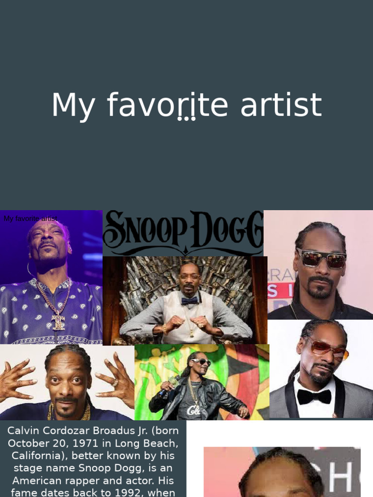My Favourite Artist SNOOP DOGG | PDF