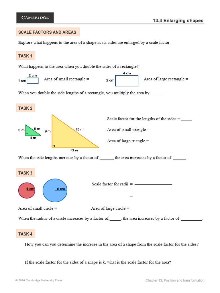 Scale Factors and Areas | PDF