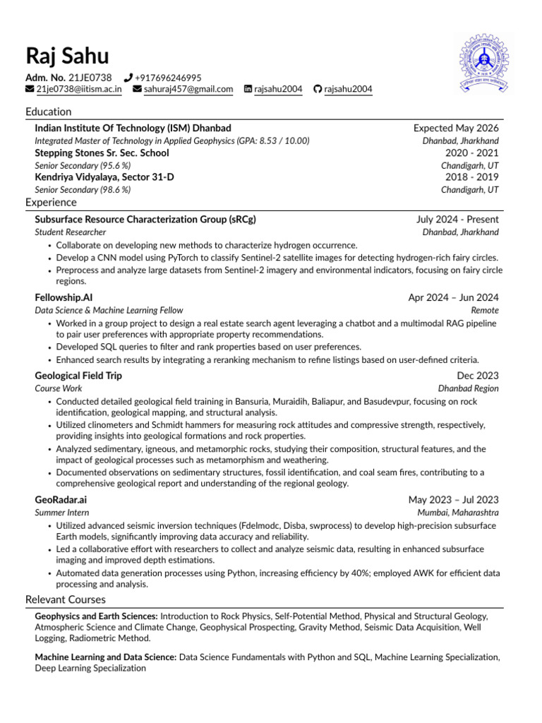 Resume Geophysics Profile | PDF | Geology | Machine Learning
