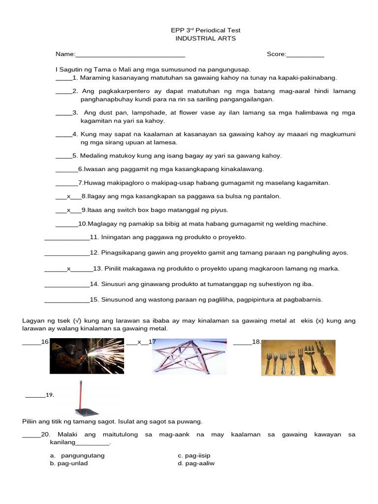 PT - Epp-Ia 5 - Q1 | PDF