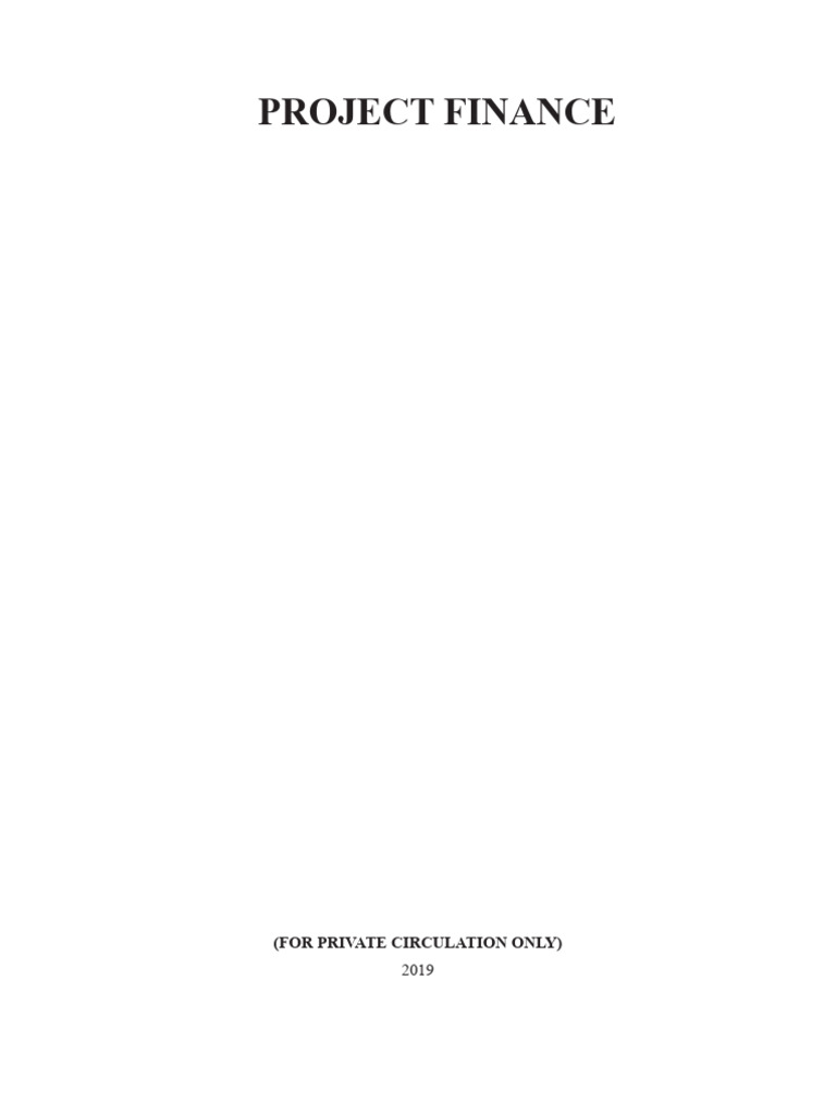 Project Finance | PDF | Public–Private Partnership | Risk