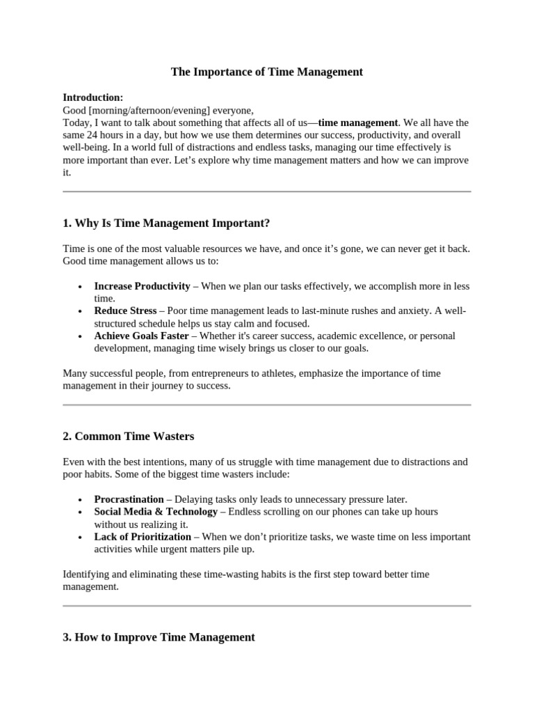 Mastering Time Management Skills | PDF | Time Management | Professional ...