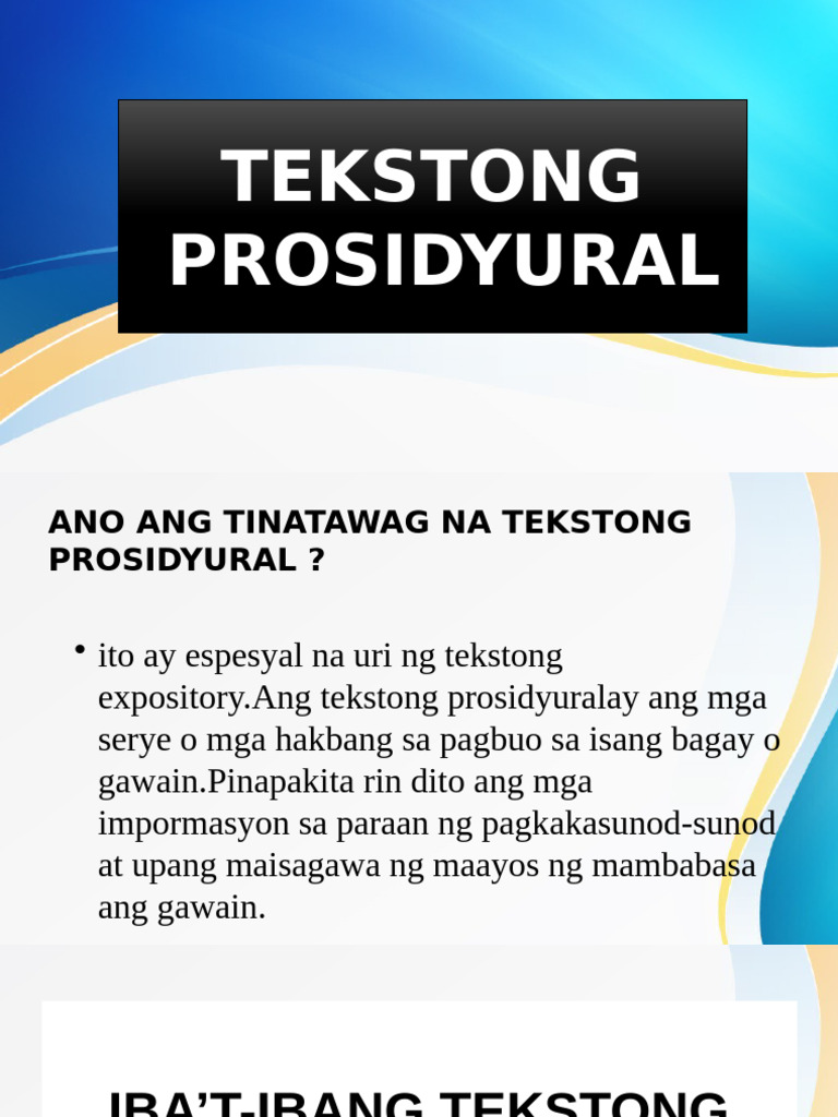 TEKSTONG Prosidyural | PDF