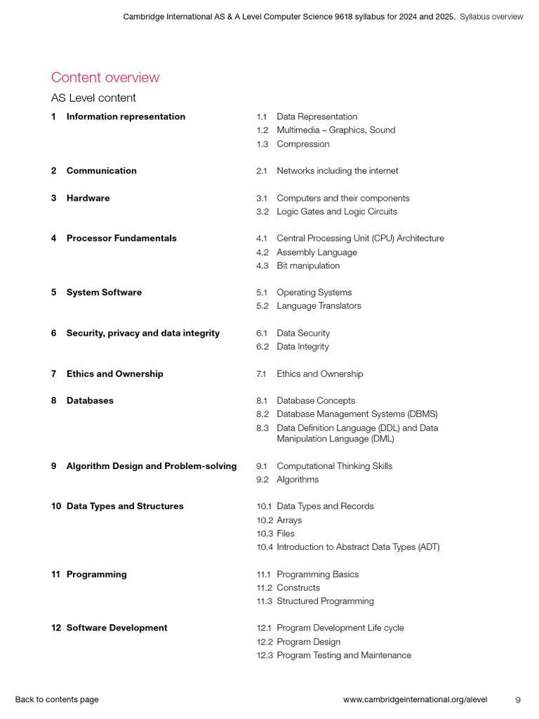Computer Science-2024-2025-Syllabus | PDF | Computer Network | Databases