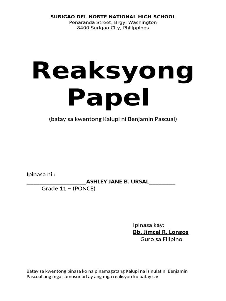 Ang Kalupi at Format | PDF