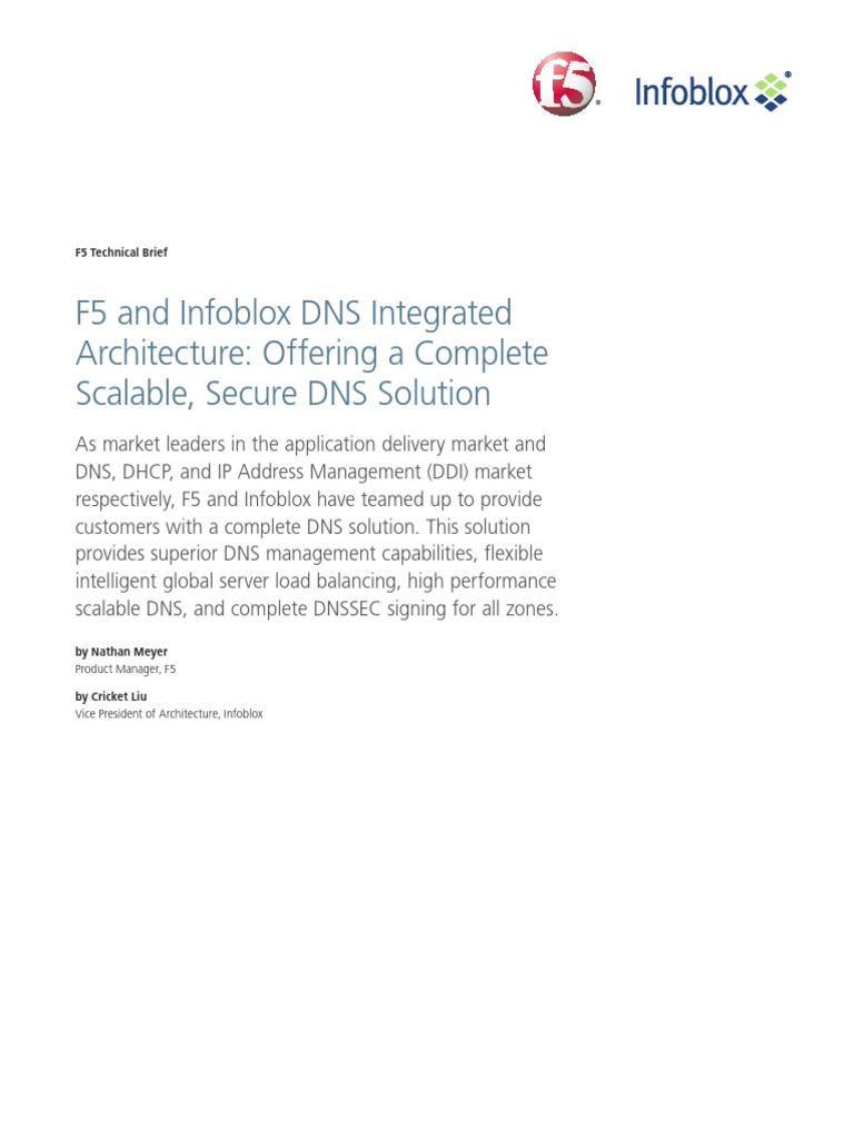 infoblox-wp | PDF | Domain Name System | Load Balancing (Computing)