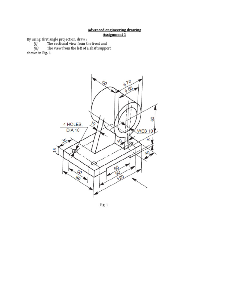 Advanced engineering drawing asignment 1 | PDF