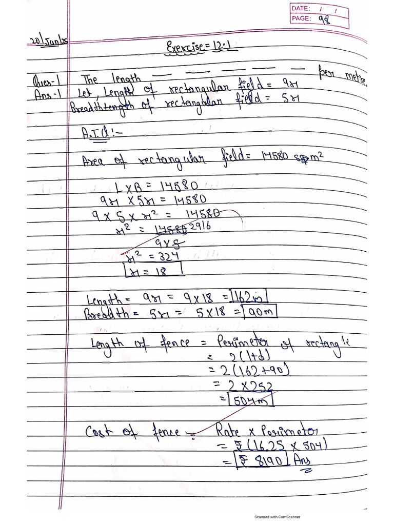 Mensuration Class 8 File 3 - 3 | PDF