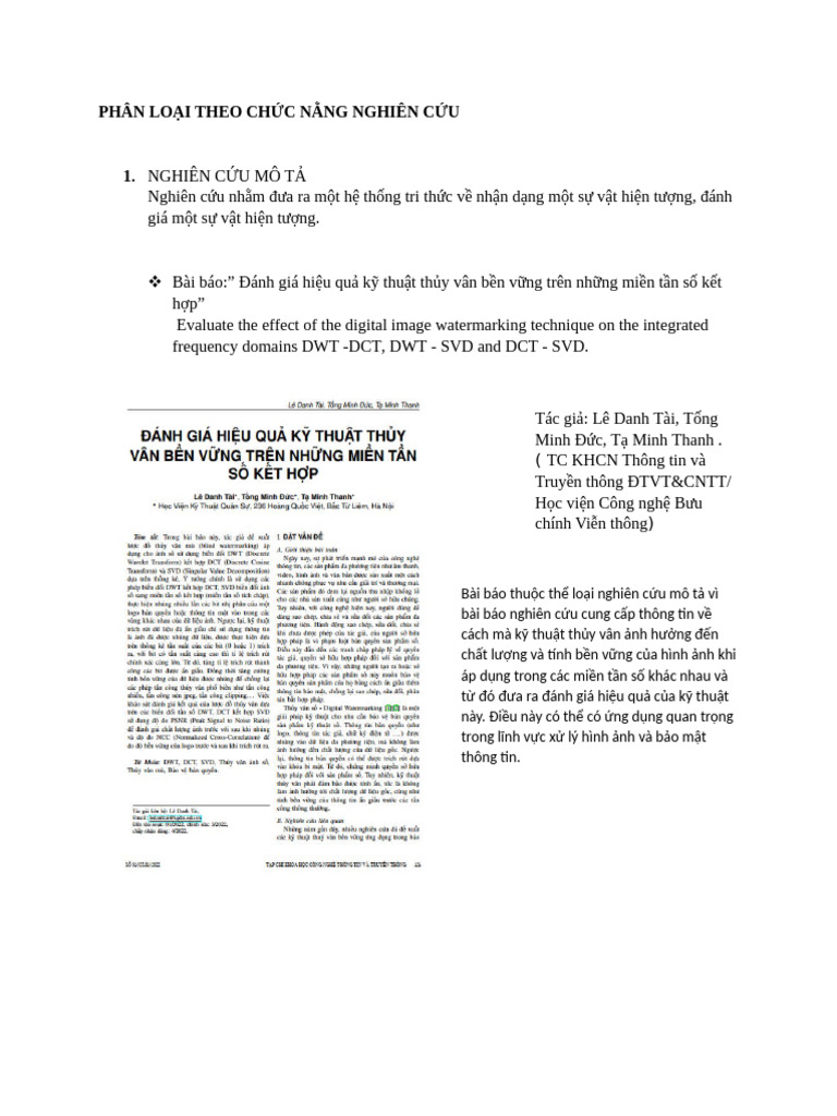 PPLNCKH- Phân loại theo chức năng nghiên cứu (bản chỉnh sửa của Minh) | PDF