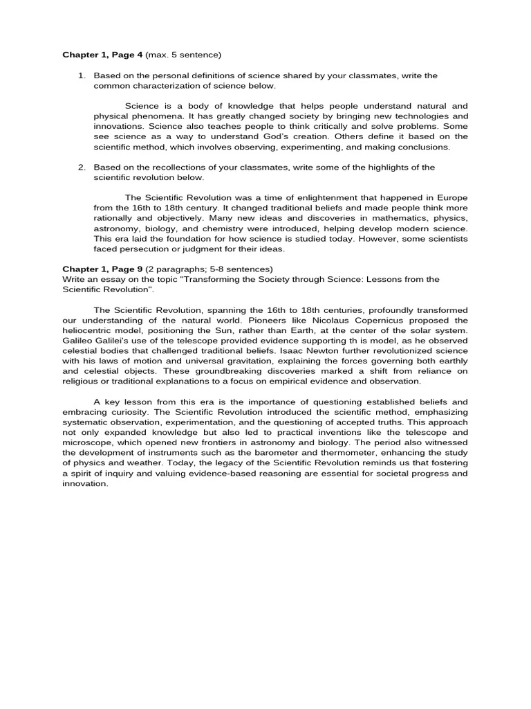 STS Assignment #1 | PDF | Science | Scientific Revolution