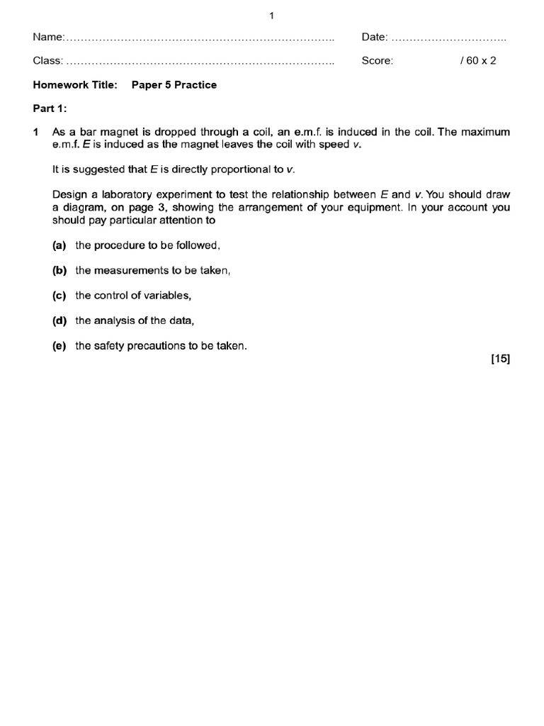 P5 Practice WS (Sem 2 - 2025) | PDF