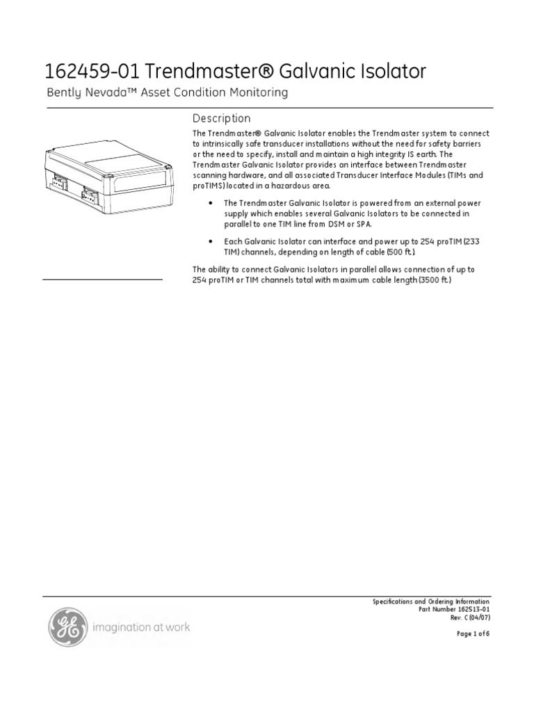 Trend Master Galvanic Isolator | PDF | Power Supply | Electrical Connector