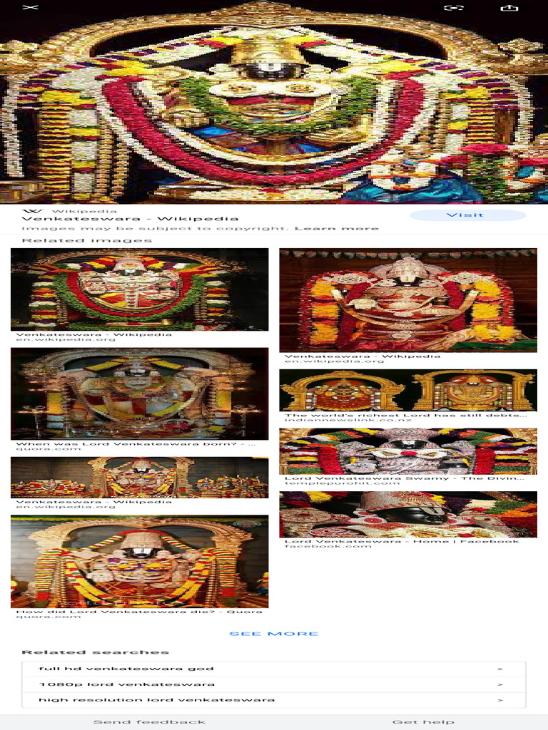 Venkateswara God - Google Search | PDF